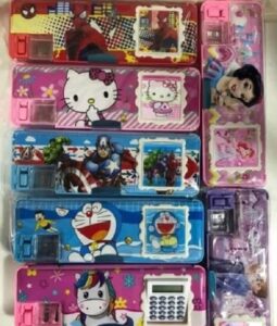 Plastic Calculator Pencil Box with Magnet Door Gift Set | e return gifts